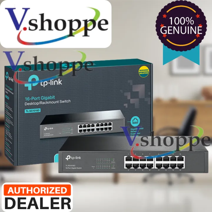 TP Link TL-SG1016D 16-Port Gigabit Desktop Rackmount Switch Hub 16 10 ...