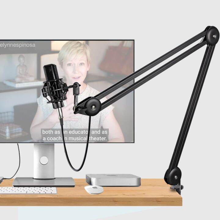 ขาตั้งแขนบูมไมโครโฟน Heavy Duty Adjustable Mic Suspension Boom Scissor ...
