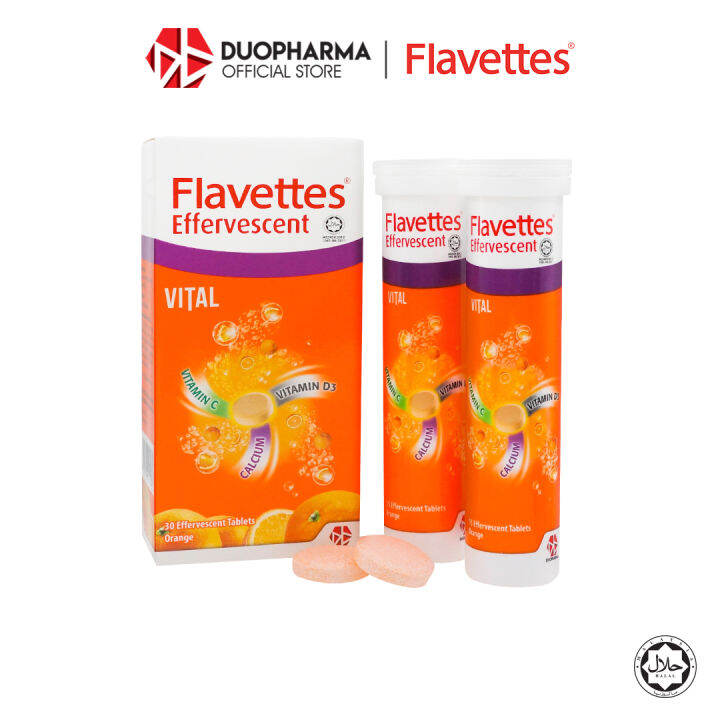 Flavettes Effervescent Vital Orange (30's) | Lazada