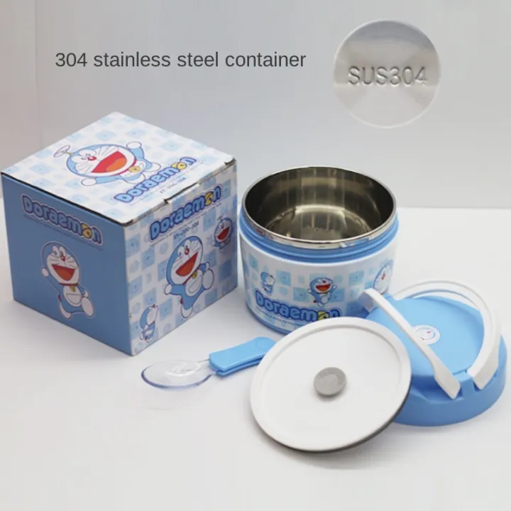 Portable Food Thermos Stainless Steel Milk Soup Containers Doraemon ...