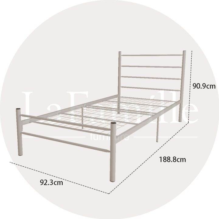 3V EY900F Powder Coat Metal Bed Frame - Single Size | Lazada.co.th