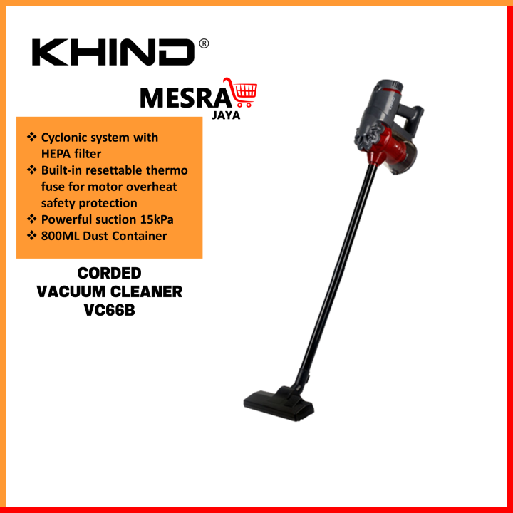 Khind Corded Vacuum Cleaner - VC66B | Lazada