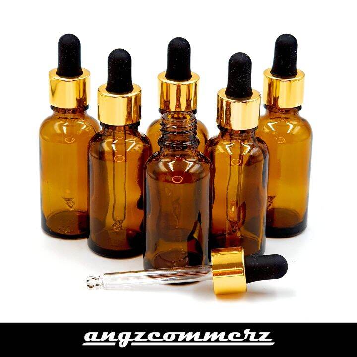 Botol Pipet Tetes 100 ml Amber Glass Bottle With Dropper Pipette With ...