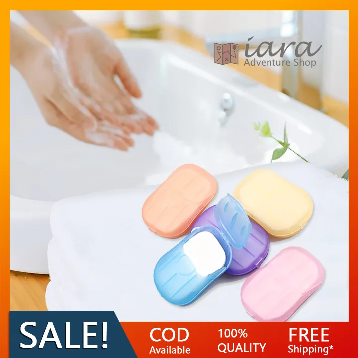 iara Travel Portable Paper Soap 20 Sheets per Box Anti Bacterial Mini ...