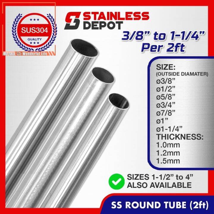 2FT (3/8 to 1-1/4 ) Stainless Round Tube Stainless Tubular Stainless ...