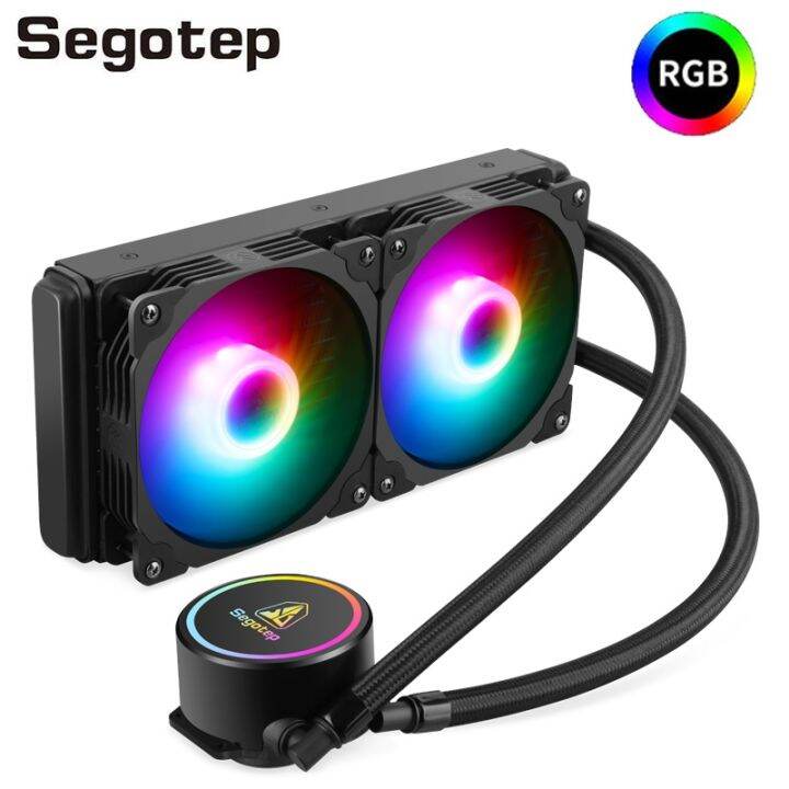 Segotep 240 Water Cooling AIO RGB CPU Liquid Cooler Computer ARGB Aura ...