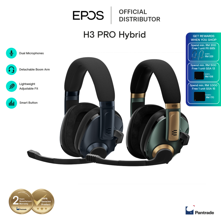 EPOS H3PRO Hybrid Wireless Closed Acoustic Gaming Headset | Lazada