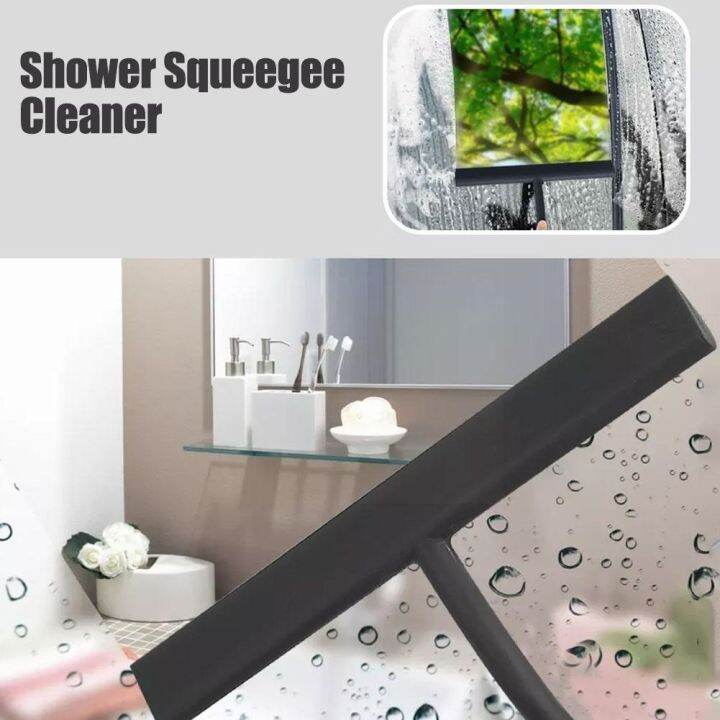 Shower Squeegee Cleaner With Silicone Holder for Glass Door Shower Wall ...