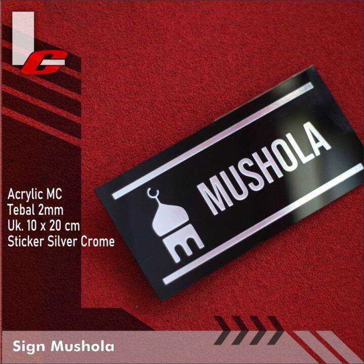 Akrilik Sign Mushola - Signage - Acrylic tinggal tempel | Lazada Indonesia