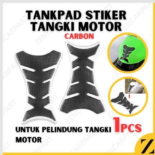 Tank Pad Stiker Tangki Motor Carbon Fiber Black Sticker Tangki Motor ...