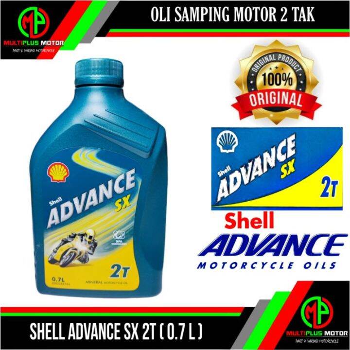 Oli SAMPING 2T Shell Advance SX 2T (0.7L) ORIGINAL 100% | Lazada Indonesia