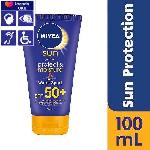 Nivea Sun Protect & Moisture Water Sport SPF 50+ (100ml) | Lazada