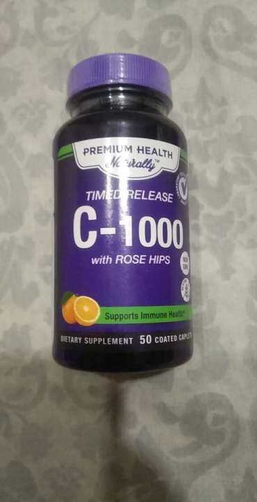 Premium Health Naturally C-1000 with Rose Hips 50 Coated Caplets ...