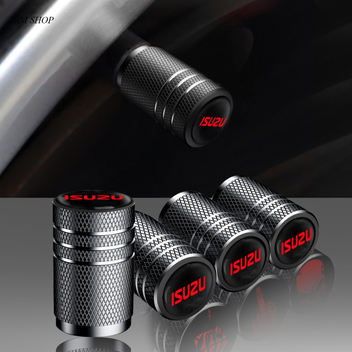 YRM | 4ชิ้น/ล็อตยาง Stem Valve Caps อลูมิเนียมรถกันฝุ่น Caps ยางล้อ ...
