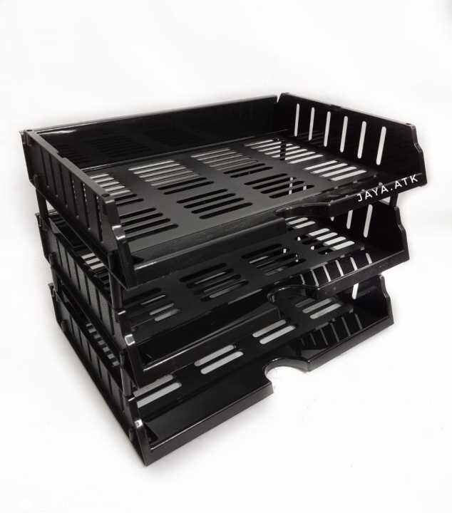 RAK KERTAS DOKUMEN 3 SUSUN PLASTIK ELEVATED LETTER TRAY RAKIT LACI ...