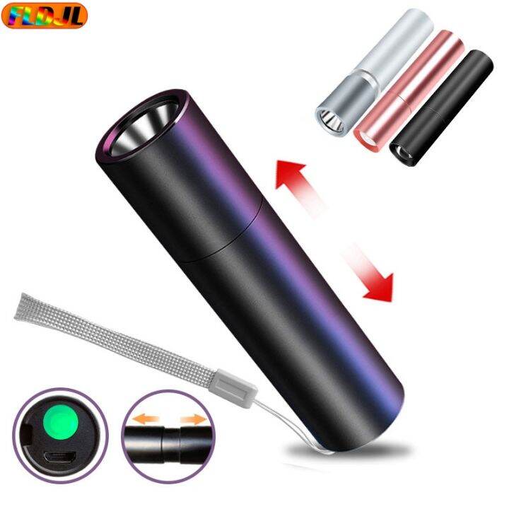 USB Rechargeable Mini LED Flashlight 3 Lighting Modes Waterproof ...