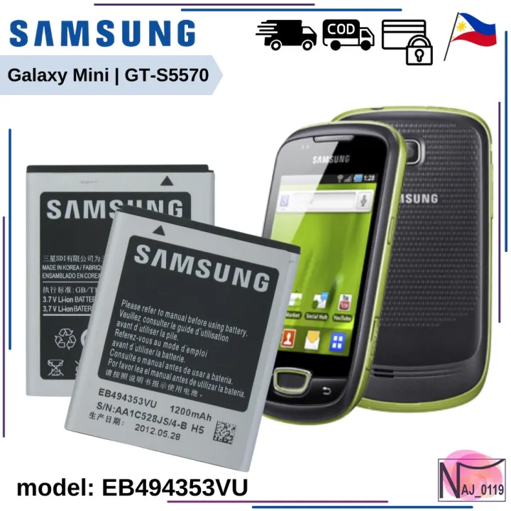 Samsung Galaxy Mini (GT-S5570) Battery | Model: EB494353VU (1200mAh ...