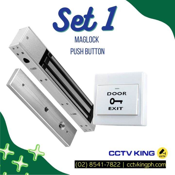 Access Control Push Button with Maglock, U bracket , L and Z Bracket ...