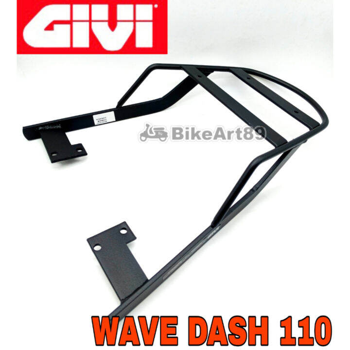 Monorack Givi Honda Wave Dash 110 ADVANCE BLACK 100% ORIGINAL Wave Dash110 and Givi Grip Lock ...