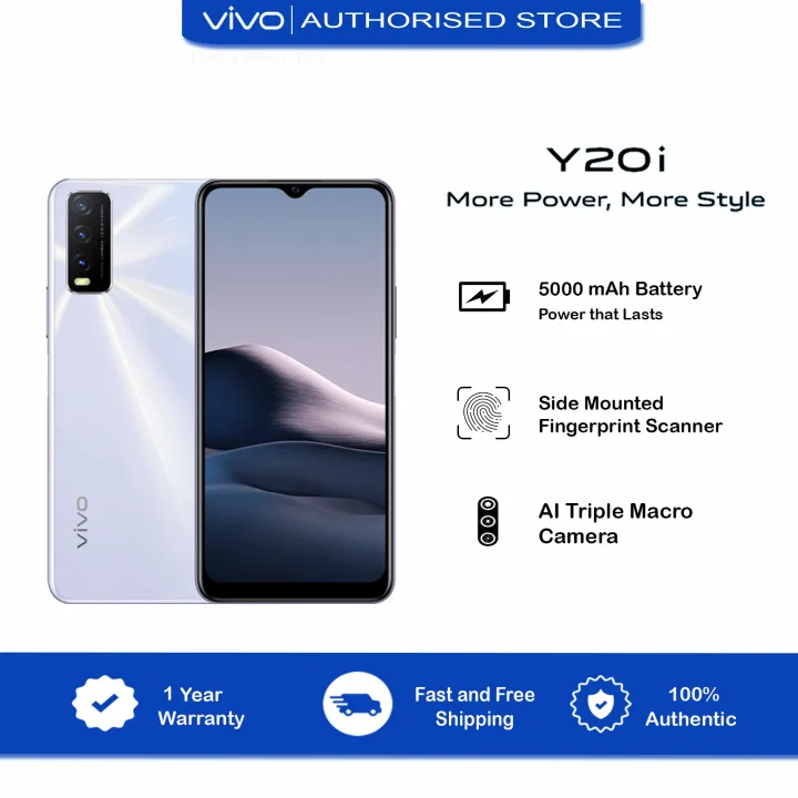 vivo Y20i 4GB + 64GB, 5000mAh, SDM460, 6.51- inch Screen, AI Portrait ...