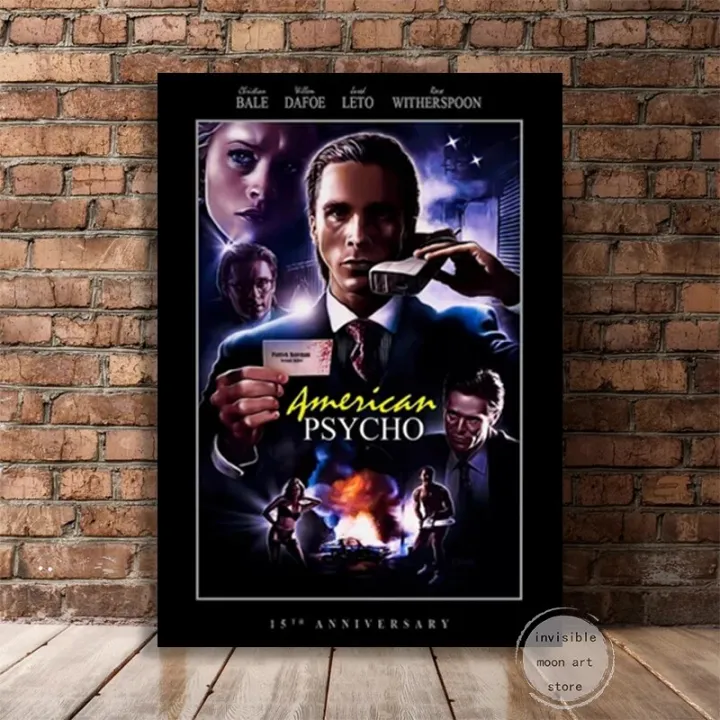 American Psycho Classic Horror Movie Art Abstract Posters Canvas ...