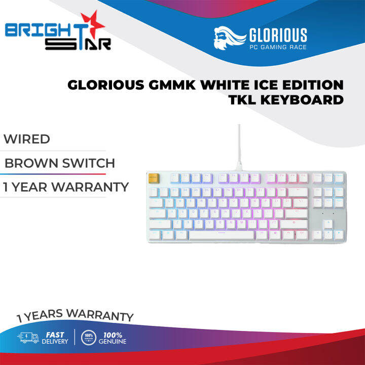 Glorious Gmmk White Ice Edition Tkl Keyboard | Lazada