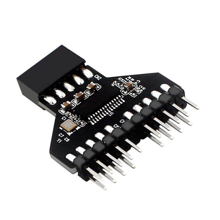 9Pin Header Splitter Male 1 to 2 Female Extension Cable Connector ...