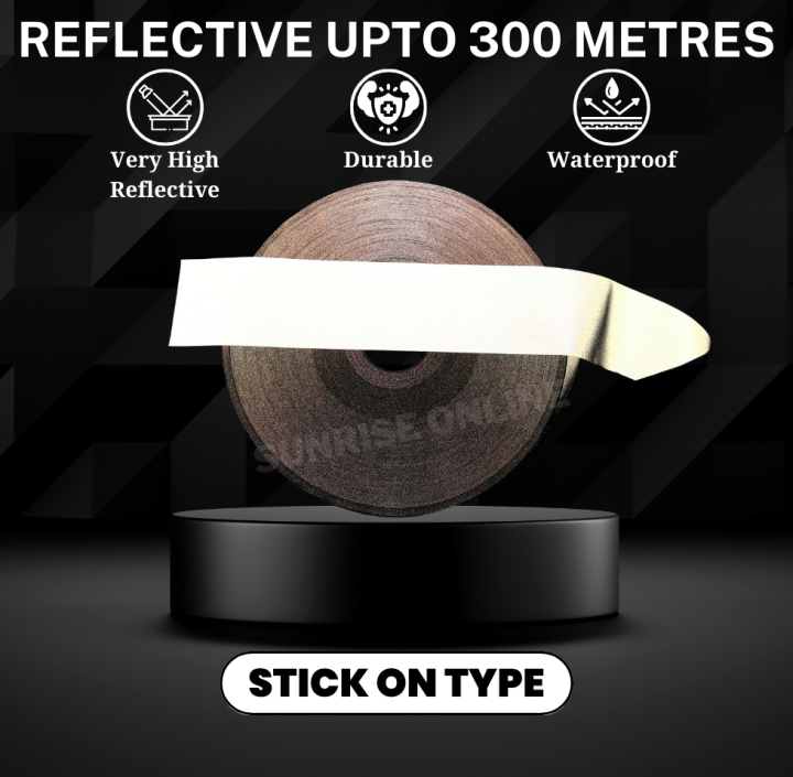 (ORIGINAL) Very High Reflective Tape DIY 50MM X 3 Metres (Stick-On Type ...