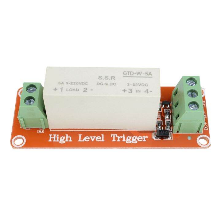 3-32V DC High-low Trigger 5A 5V 12V 1 Channel SSR Solid State Relay for ...