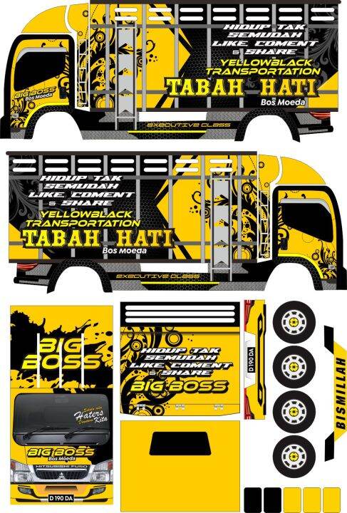 STIKER MINIATUR TRUCK OLENG EDISI TABAH HATI #COD | Lazada Indonesia