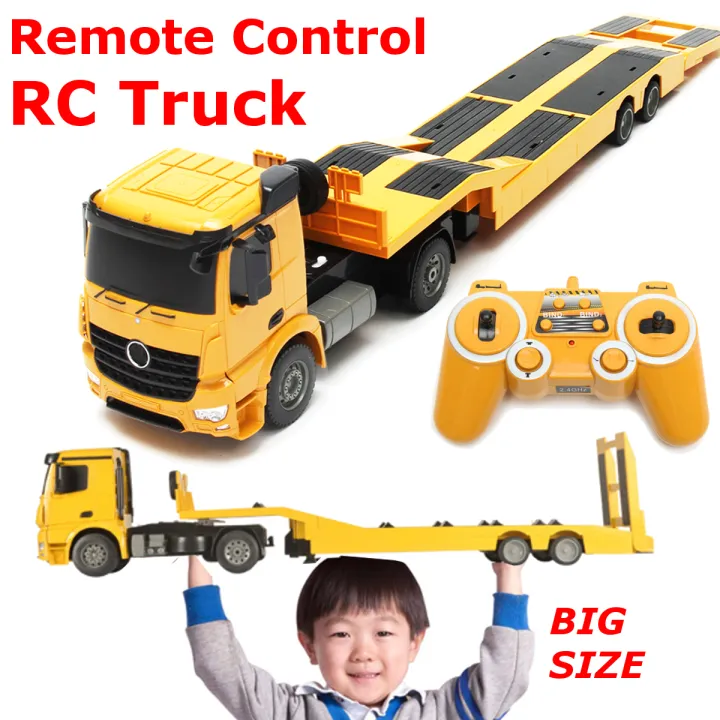 Remote Control RC Truck Flatbed Semi Trailer Kid Electronics Hobby Toys ...