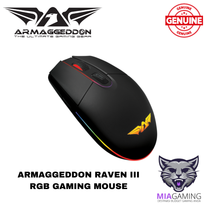 ARMAGGEDDON RAVEN III RGB GAMING MOUSE | Lazada