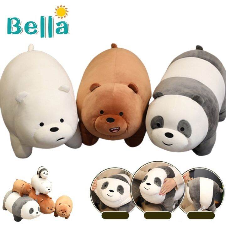 Bella Miniso We Bare Bears Three Doll Polar Bear Standing Panda 28cm ...