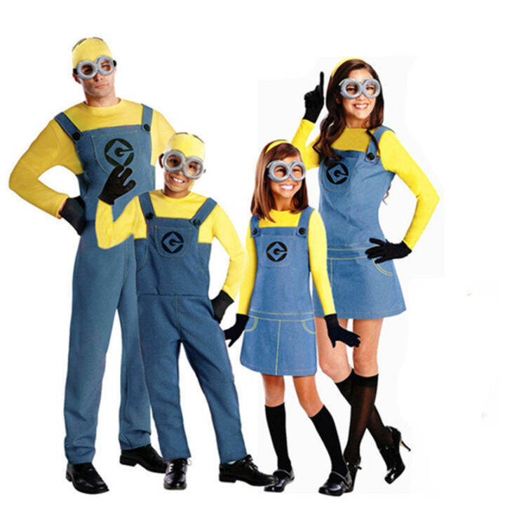 Kids Minions Despicable Me Cosplay Costume Boys Girls Overalls Dresses ...