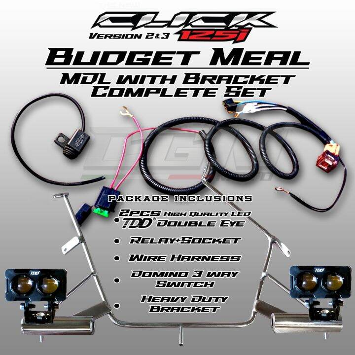 ⭐️HONDA CLICK V2 125/150 MDL BRACKET MINI DRIVING LIGHT SET BRACKET ...