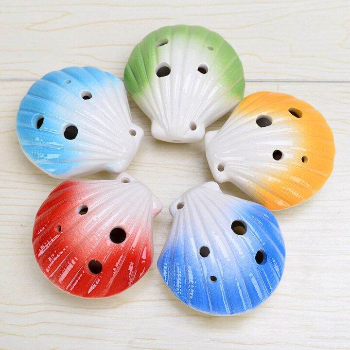 3 Colors Ocarina 6 Hole Shell Small Ocarina Alto C Tone Beginner ...