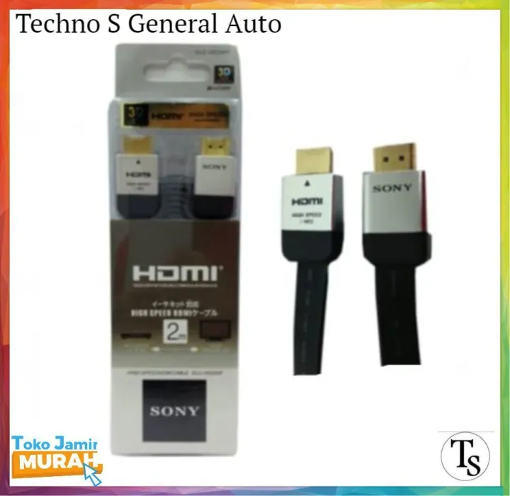 Kabel HDMI SONY Highspeed 2M - Cable HDMI 2 Meter Kabel Pipih | Lazada Indonesia