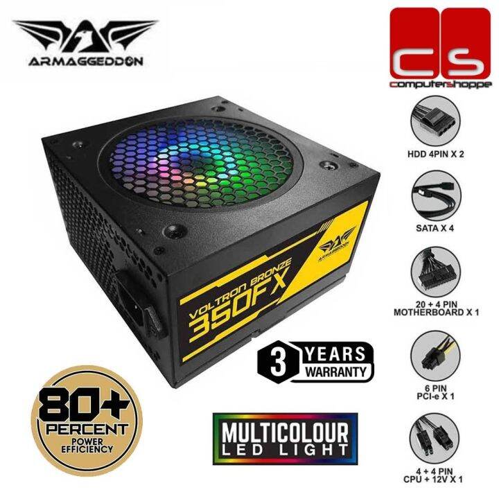 Armaggeddon VOLTRON BRONZE Power Supply With 120mm Fan - 235FX/350FX | Lazada