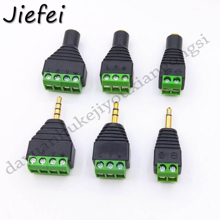 2pcs CCTV Phono Jack 3.5mm mono Stereo 2 pin 3 pin 4 Pin Male / Female ...