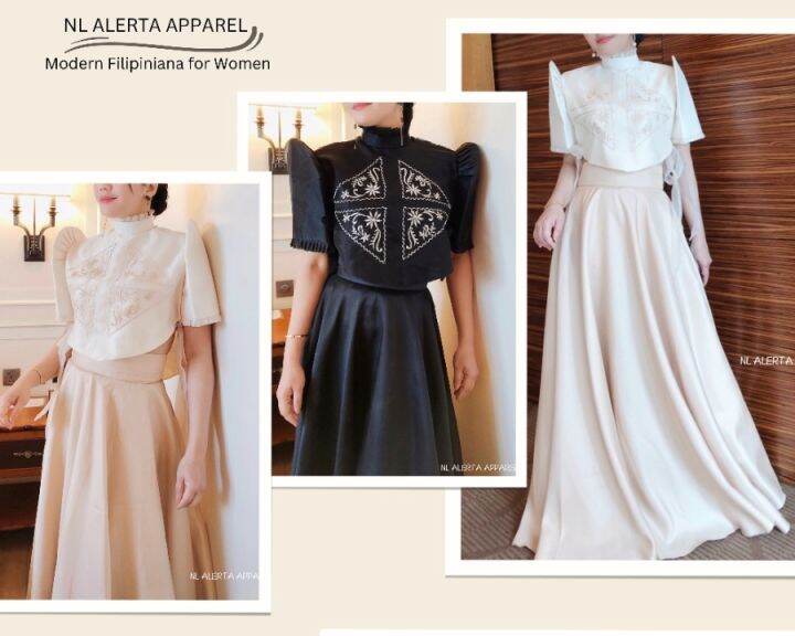 MODERN FILIPINIANA MESTIZA BARONG FOR WOMEN (One Size For Top) | Lazada PH