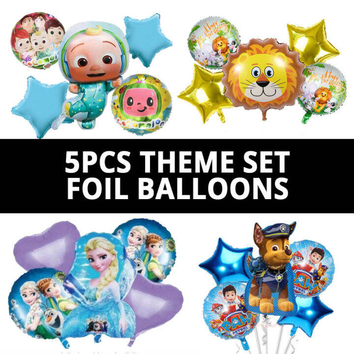 COCO MELON, FROZEN, SAFARI, PAW PATROL 5pcs Birthday Party Needs ...