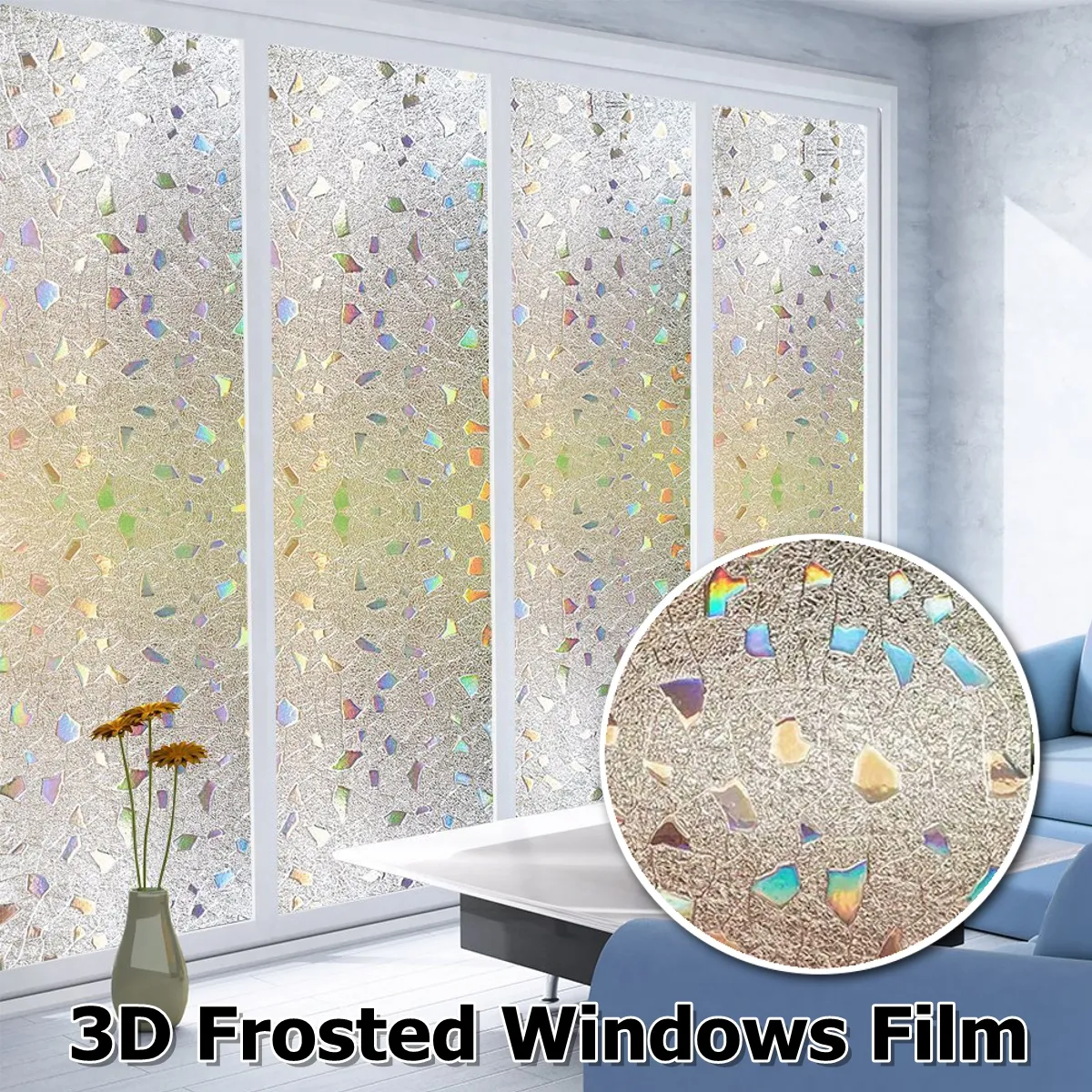 Buy RUJEM Window Film, Window Privacy Film, Stained Glass Window Decals ...