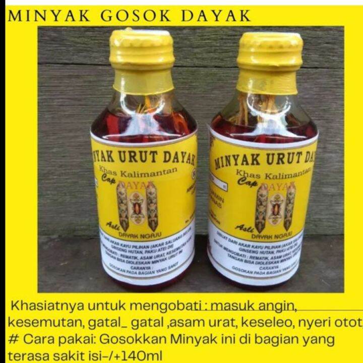 Minyak Dayak Perisai Borneo Obat Urut Struk Ringan Asli Kalimantan ...
