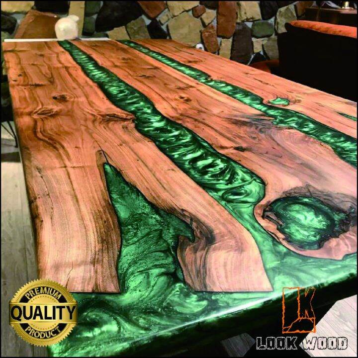 Meja Resin Epoxy | Dining Table | Coffe Table | Meja Kantor | Lazada ...