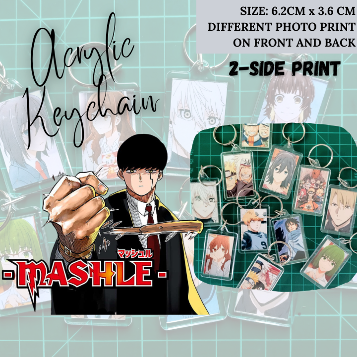 Mashle: Magic and Muscles Anime Acrylic Rectangular Keychain 2-sided ...