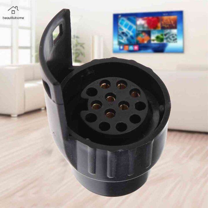 Converter 13 Pin Trailer Caravan Plug Adapter To 7 Pin Towbar Socket ...