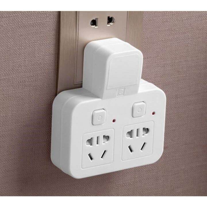 Wireless Extended TWO Socket Converter Multifunction Row Plug | Lazada PH