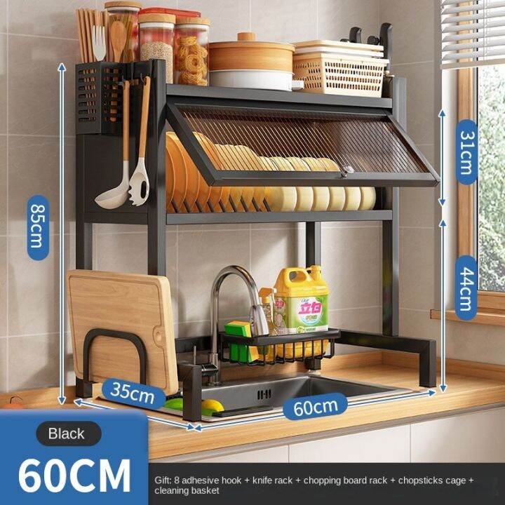 Modern style stainless steel large adjustable 3 tier dinner plate rack ...