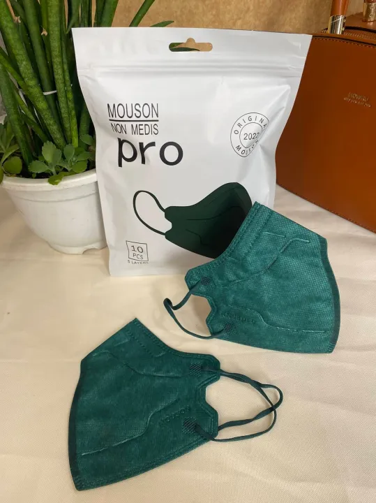PRO Face mask Mouson Brand New design 2022 color Dark Green 10pcs in ...