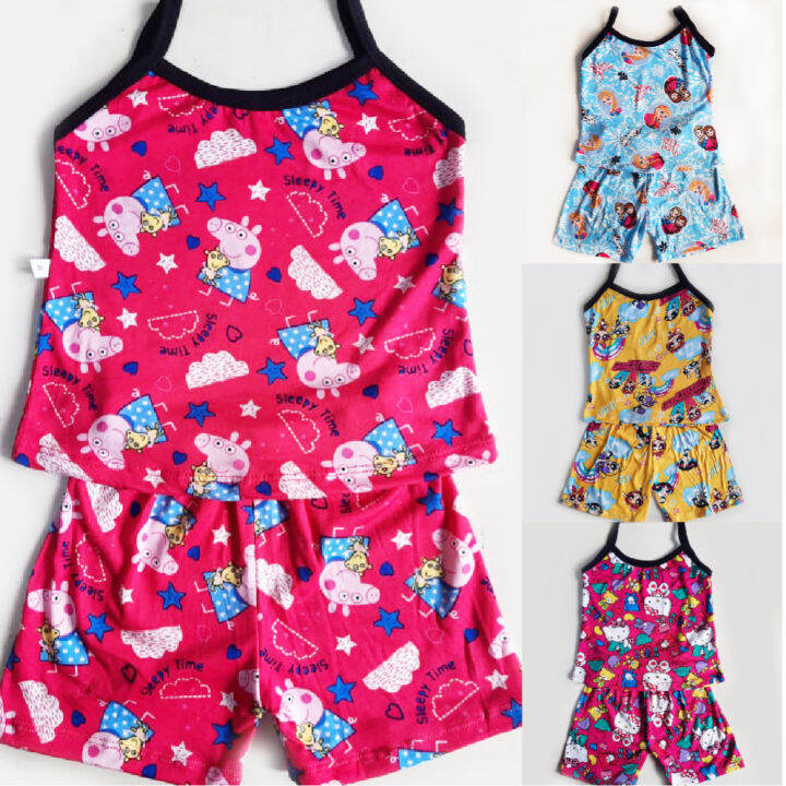 SPAG SANDO SHORTS TERNO FOR KIDS COMFY CLOTHING SETS PAMBAHAY | Lazada PH